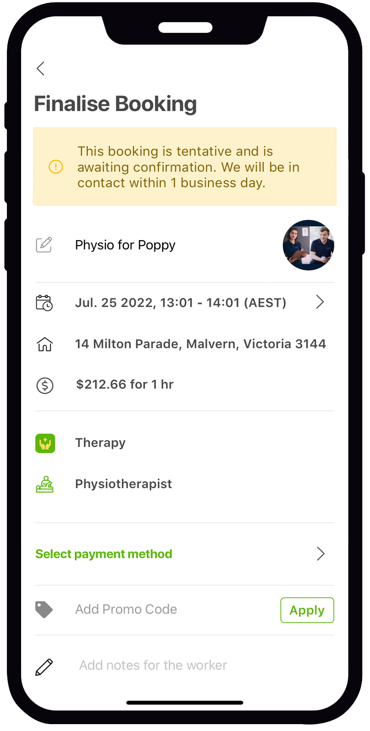 How to book therapy services via mobility - mobility