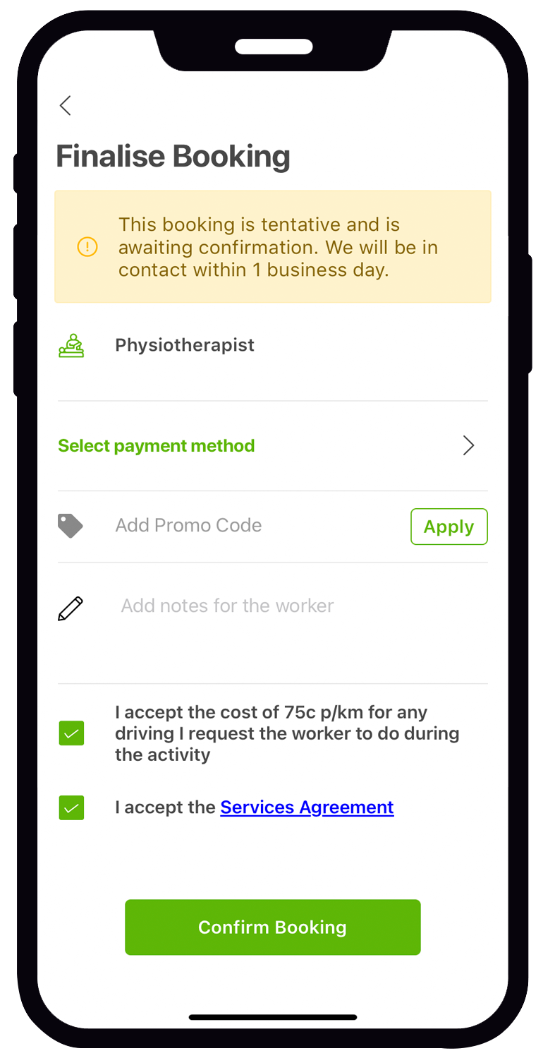 How to book therapy services via mobility - mobility