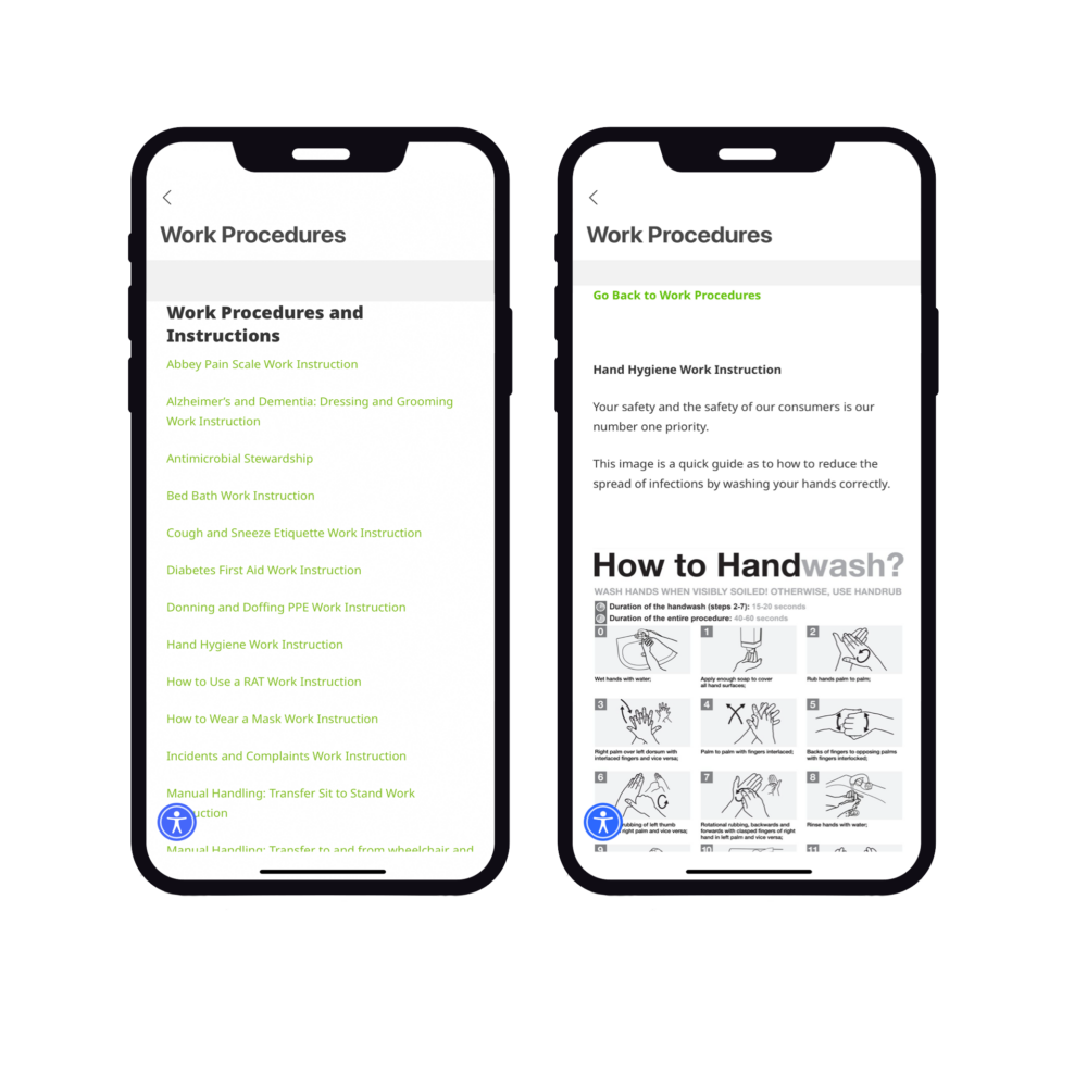 Accessing Work Procedures - mobility
