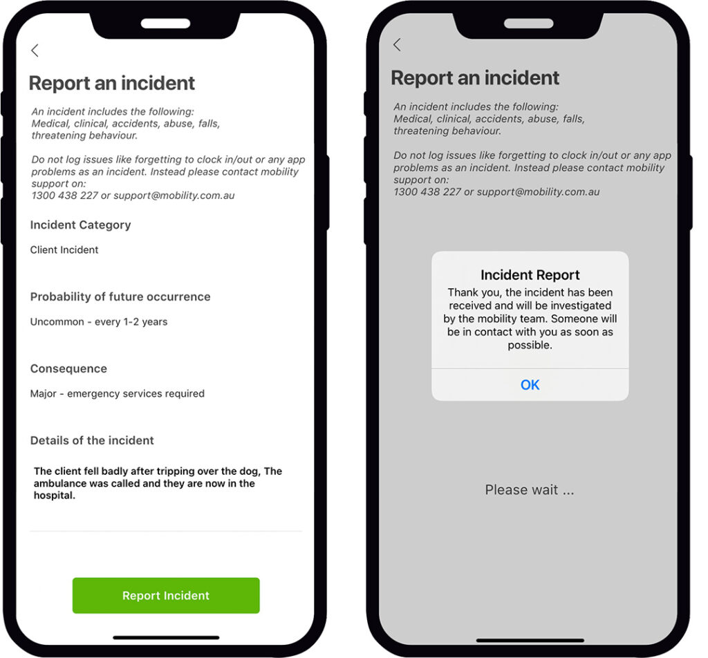How to report an incident - mobility